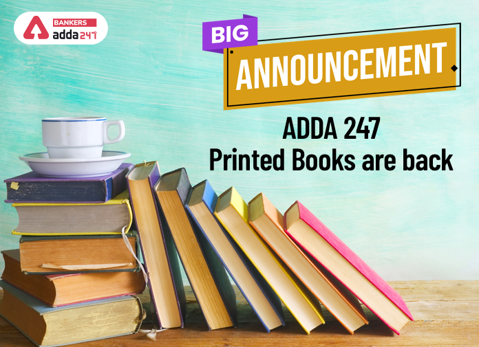 Big Announcement | ADDA 247 Printed Books Are Back