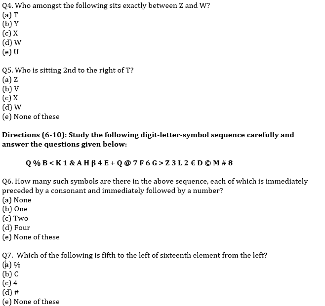 IBPS RRB Prelims Reasoning Ability Mini Mock 13- Puzzle, Alphanumeric ...