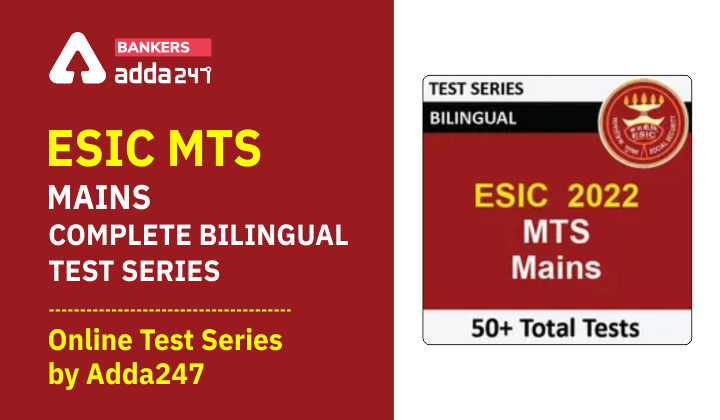 ESIC MTS Mains Online Test Series by Adda247- Complete Bilingual Test ...