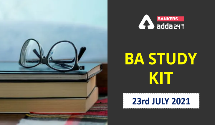 BA Study Kit: 23rd July 2021