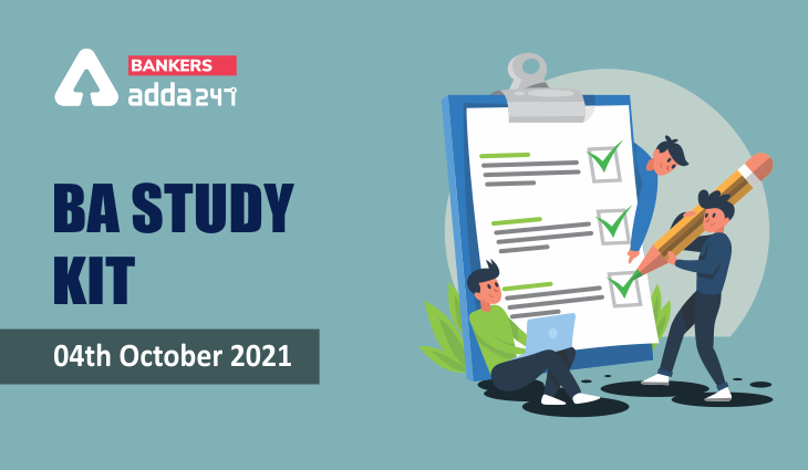BA Study Kit: 4th October 2021