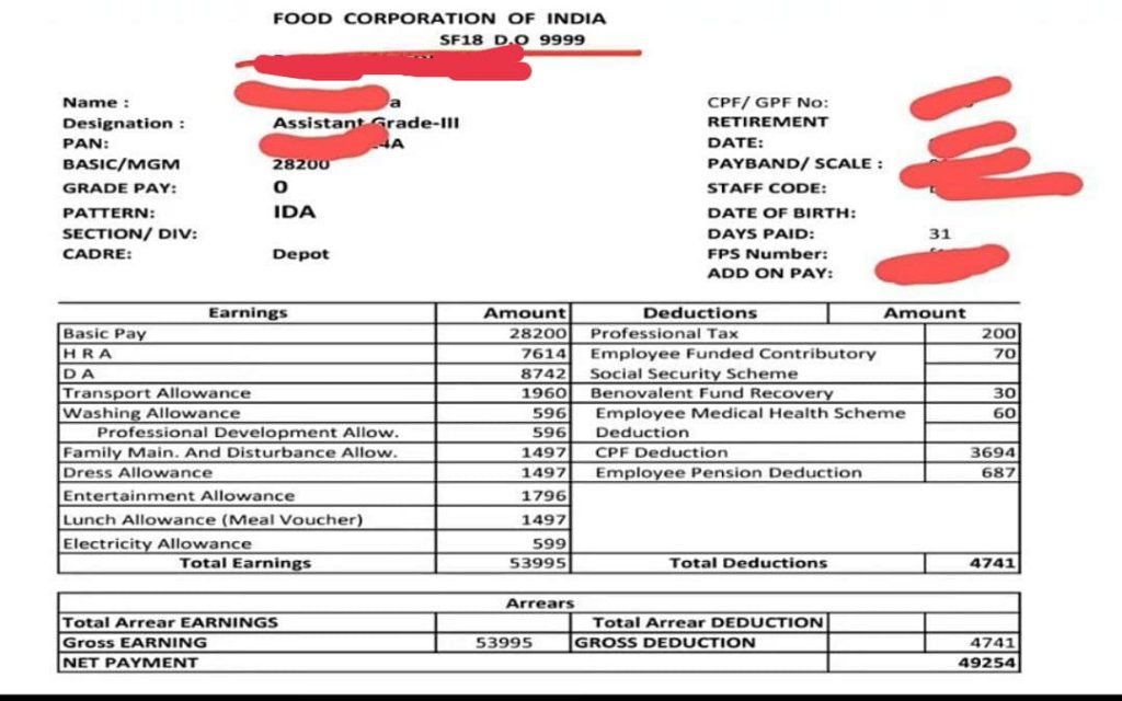 FCI Assistant Grade 3 Salary 2022 Salary Structure Pay Scale Job FCI Assistant Grade 3 Salary 2022 Salary Structure Pay Scale Job