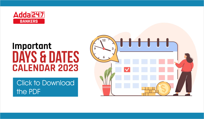 Important Days and Dates Calendar Launched by Adda247