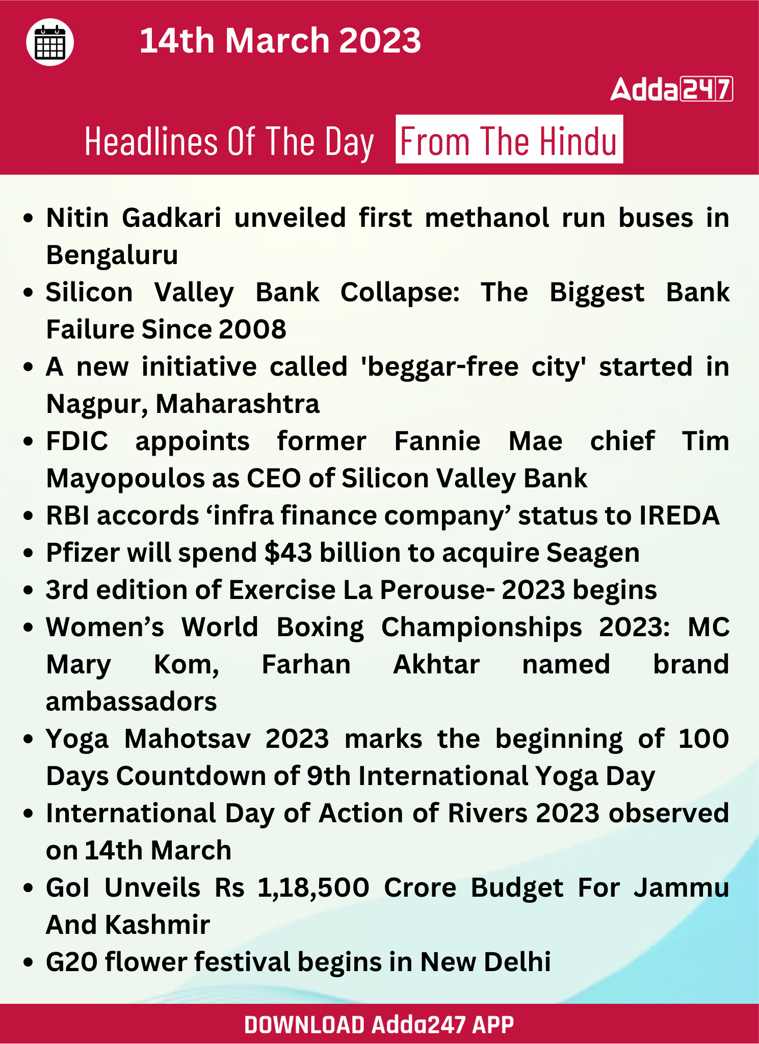 Daily Current Affairs 14th March 2023