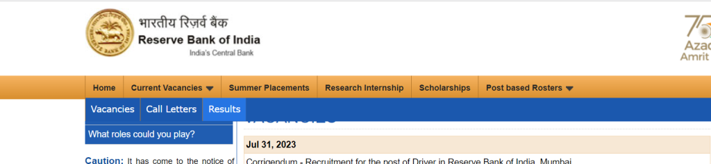 RBI Grade B Score Card 2023 Out, Check Phase 1 Score Card & Marks