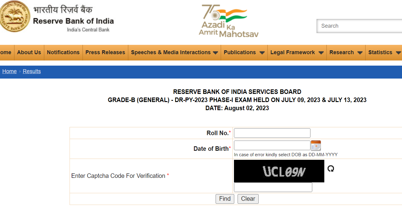 RBI Grade B Score Card 2023 Out, Check Phase 1 Score Card & Marks