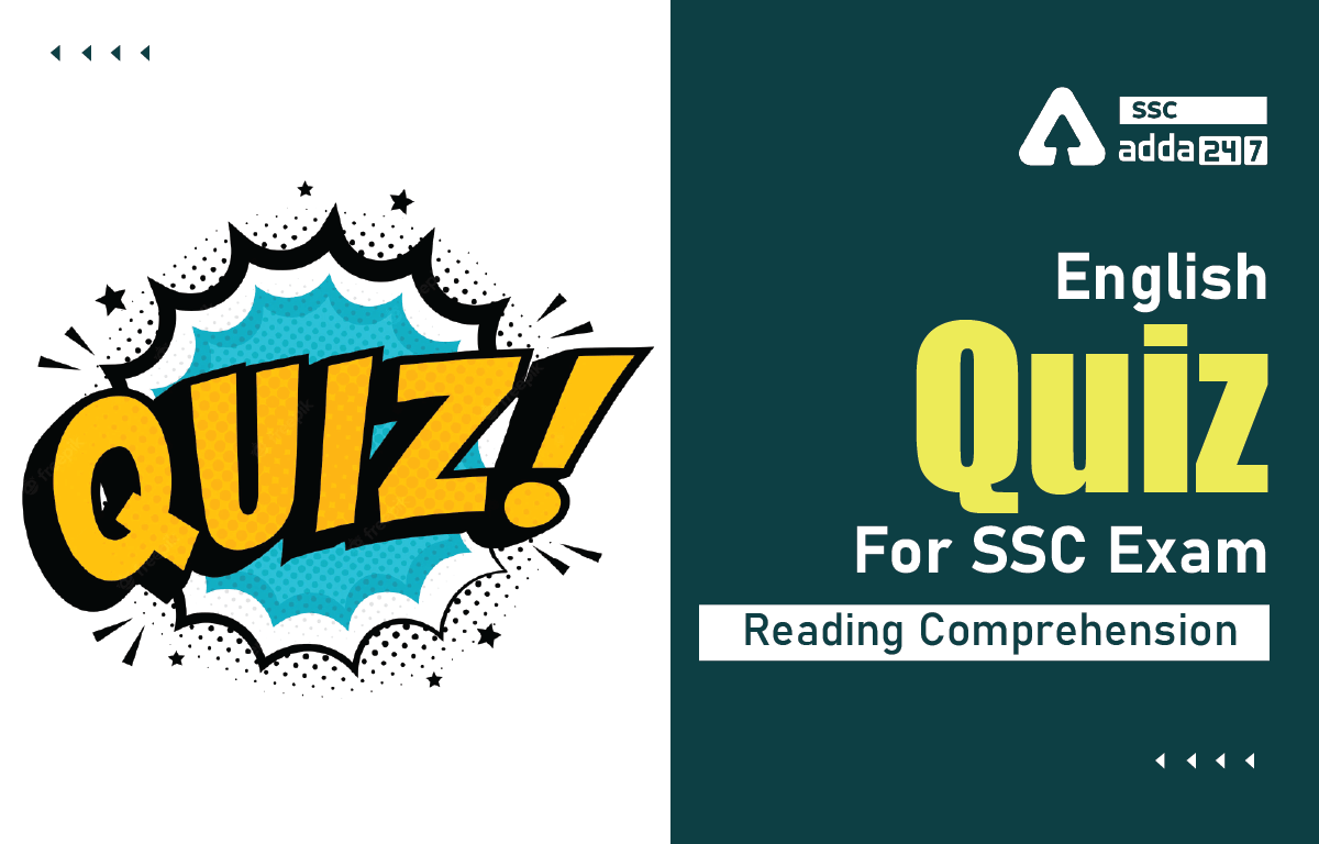 English Quiz For SSC Exam: Reading Comprehension