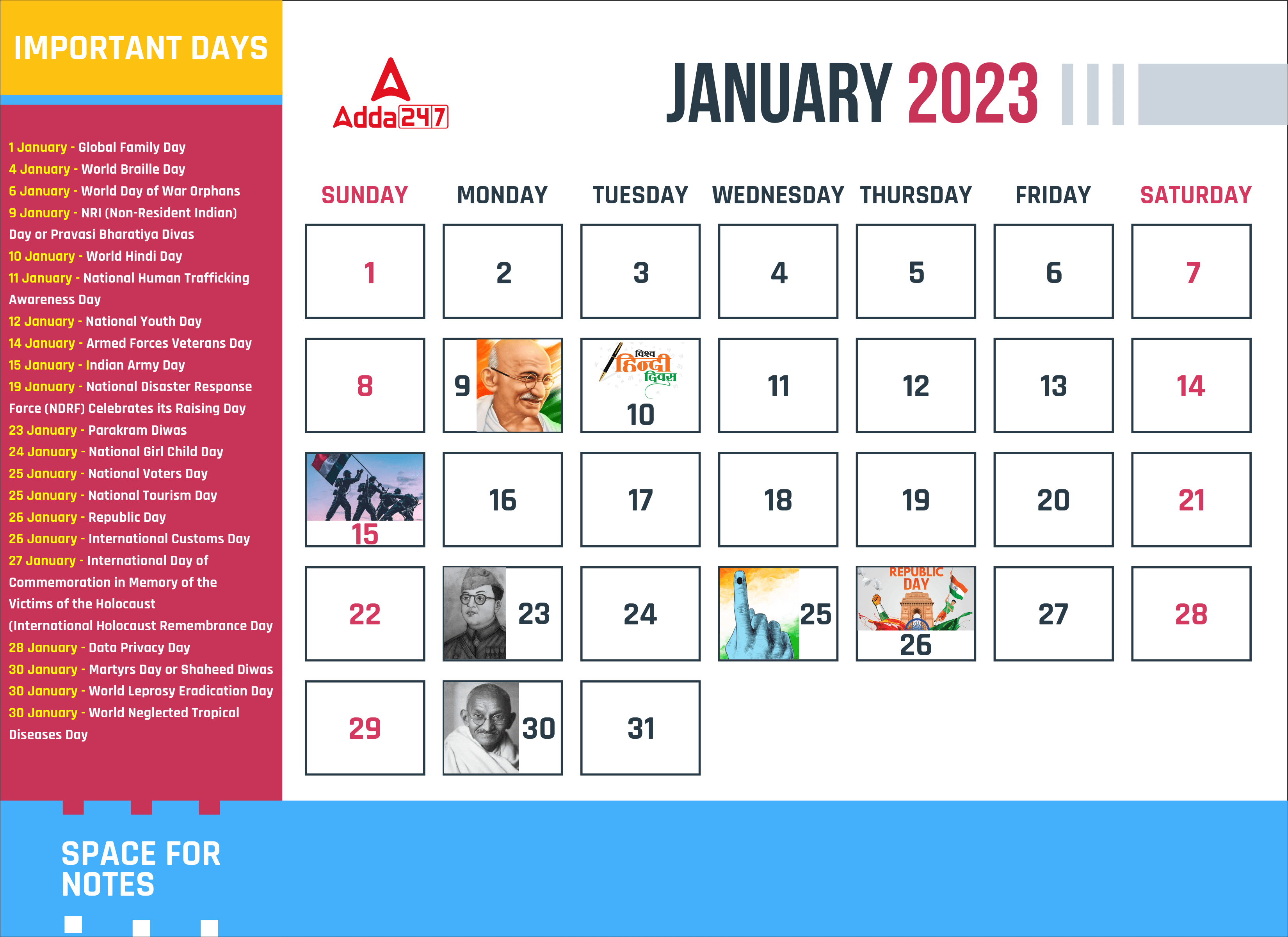 Important Days In January 2023 National International Days Dates