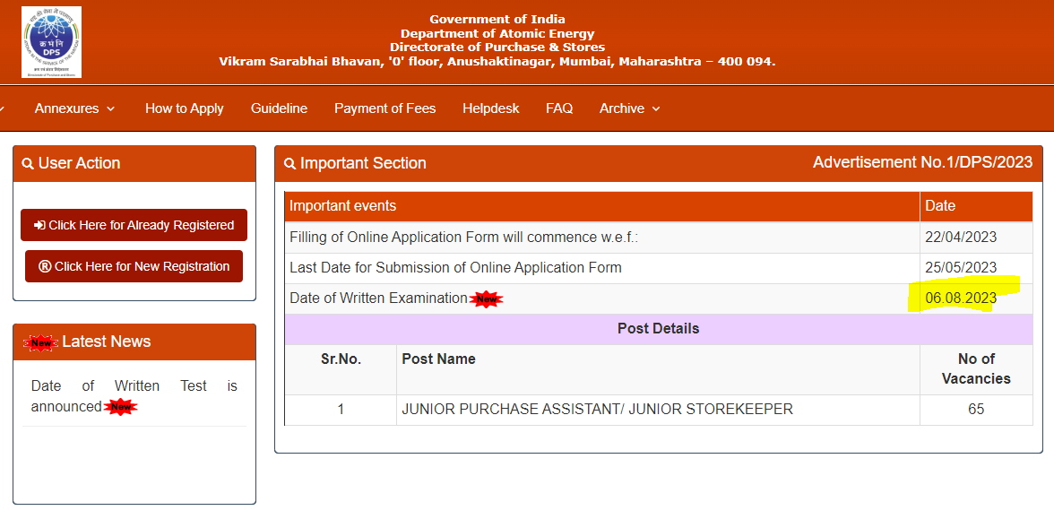 DPS DAE Admit Card 2023, Direct Download Link Available