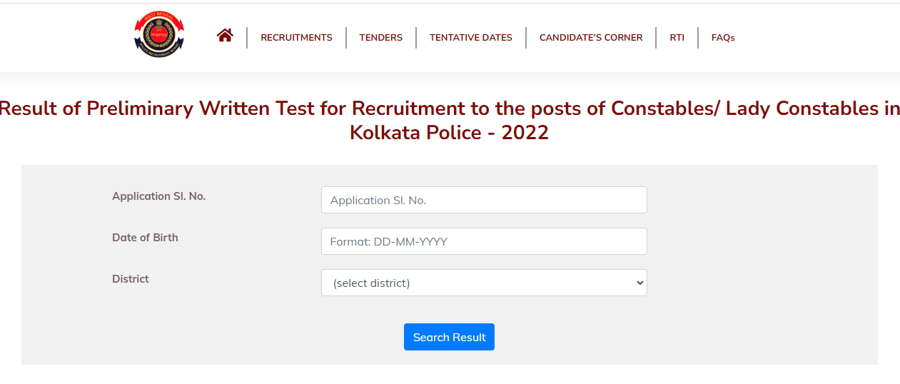 Kolkata Police Result 2023 Out, PET PMT Exam Date Out