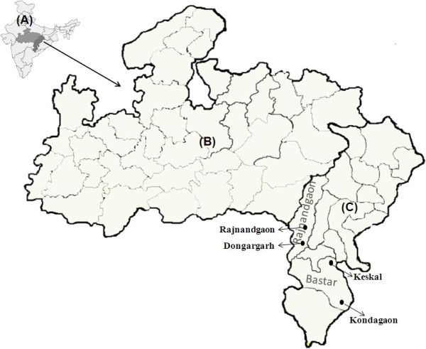 MP के मानचित्र में प्रदर्शित नए बदलावों की सूची