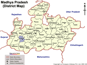 MP के मानचित्र में प्रदर्शित नए बदलावों की सूची