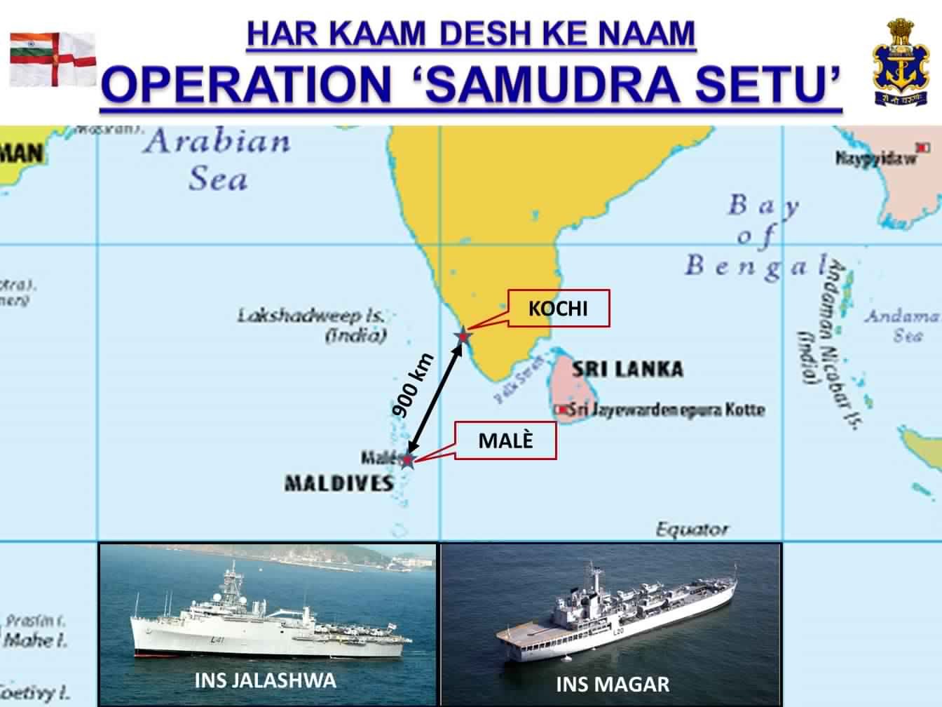 Indian Navy launches Operation "Samudra Setu"