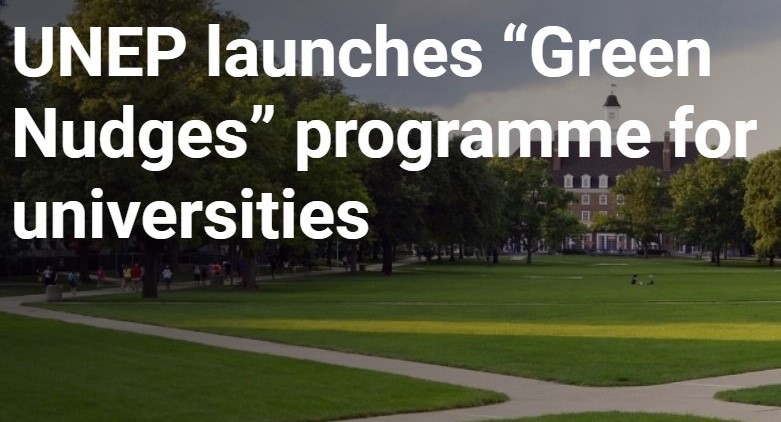 UN Environment Programme launches "The Little Book of Green Nudges"