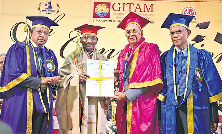 ISRO Chairman K Sivan receives Doctor of Science Honorary Doctorate