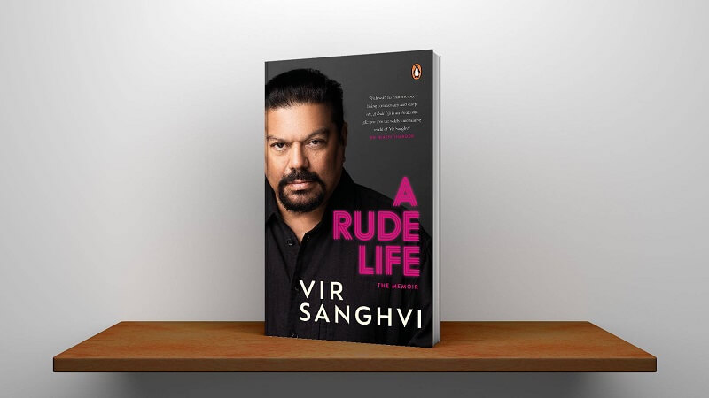 A book title "A Rude Life: The Memoir" by Vir Sanghvi