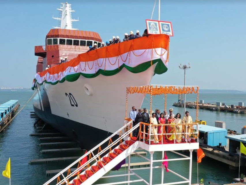 India's Goa Shipyard Ltd delivered the 5th vessel ICGS 'Saksham'
