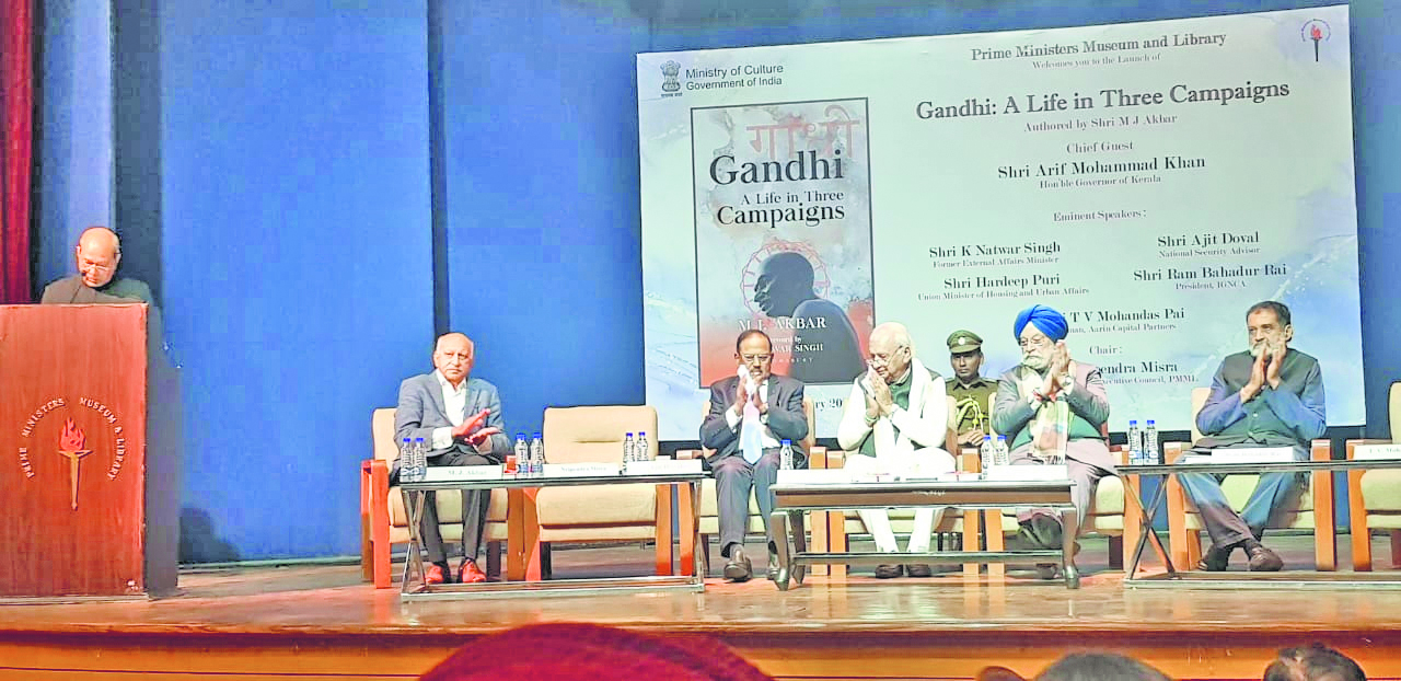 A book named "Gandhi A Life in Three Campaigns" Launched by M.J. Akbar